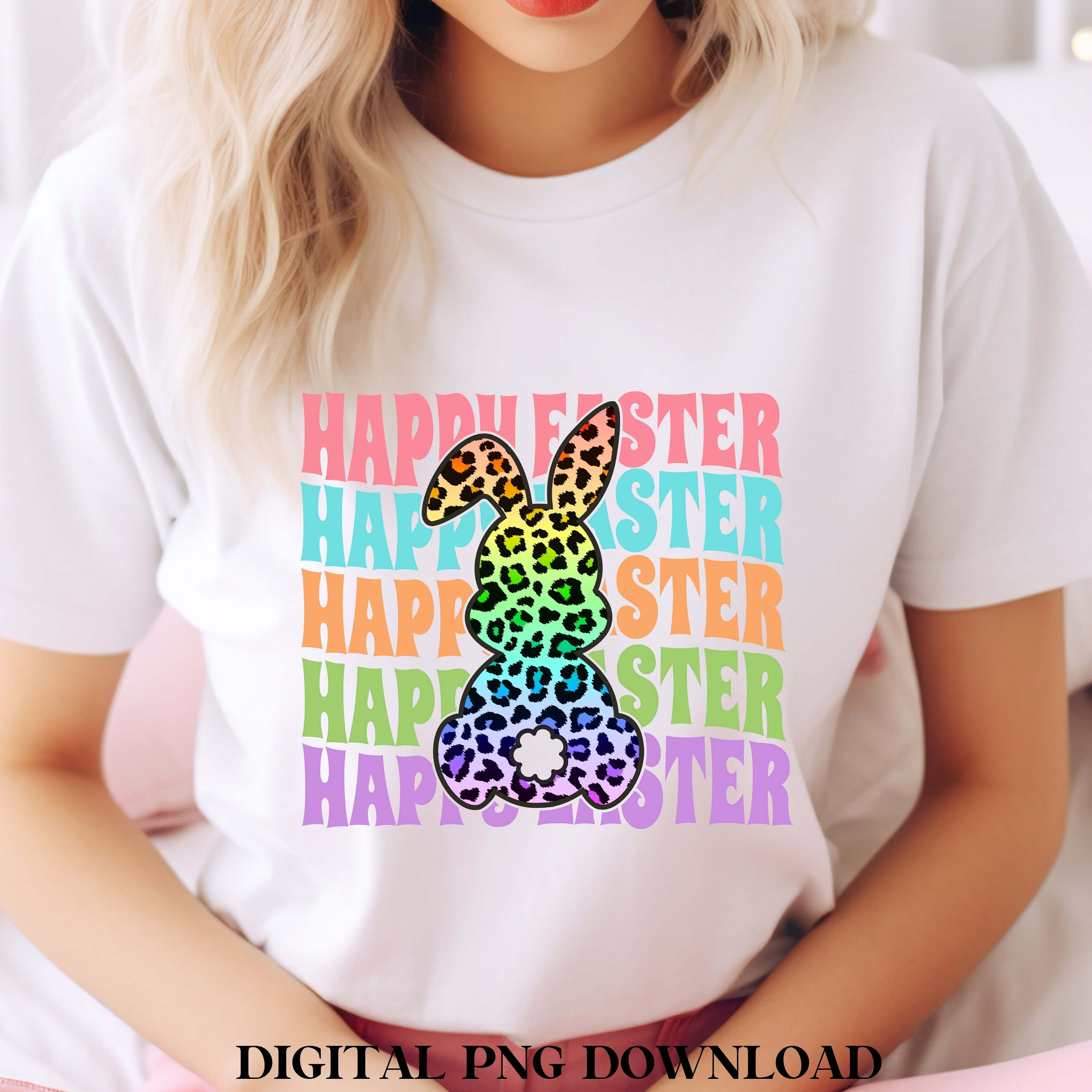 Happy Easter PNG, Easter Bunny PNG Leopard Bunny Png, Bunny Sublimation ...