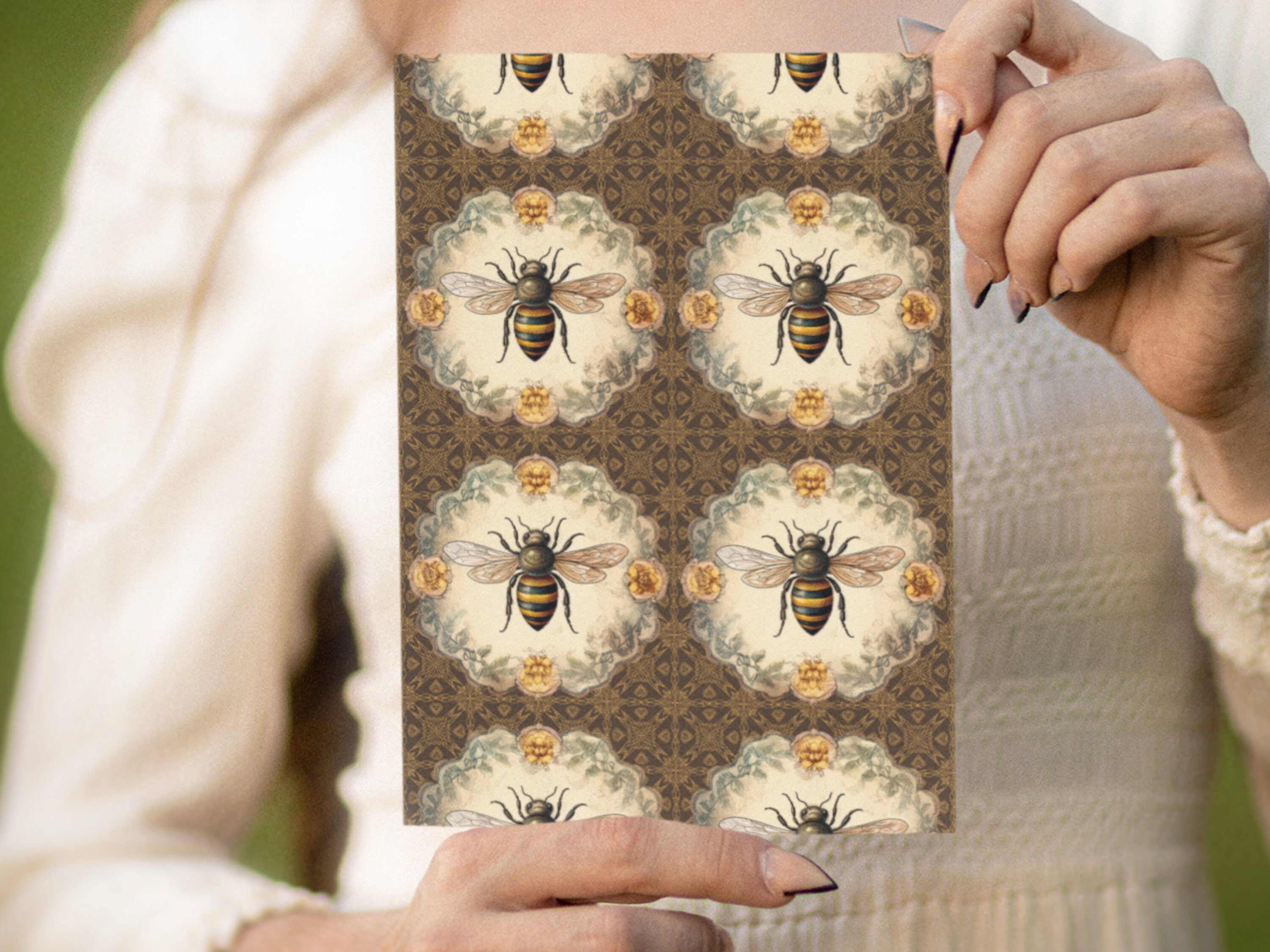 18 Vintage Bees Digital Seamless Papers/digital - Etsy