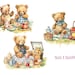 15 Watercolor Teddy Bears Picnic Clip Art Pack/digital Instant ...