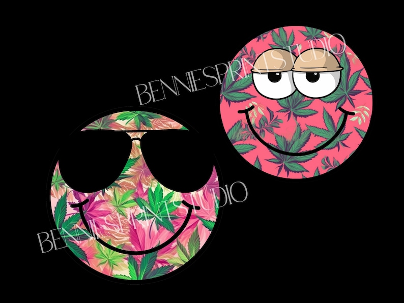 14 Smiley Face Cannabis Clip Art/weed Clipart/toker - Etsy