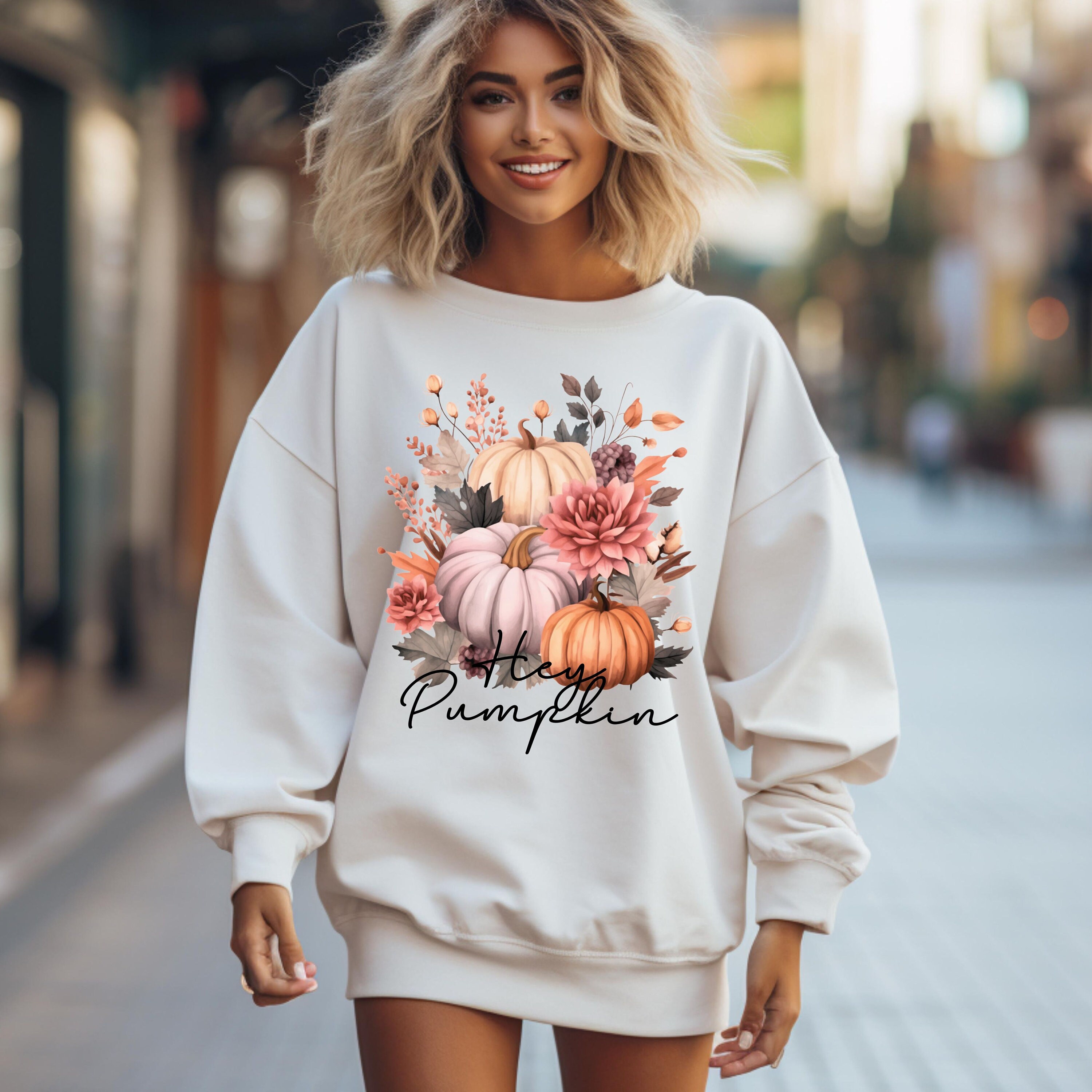 Hey Pumpkin Boho Fall Halloween PNG Clipart, Autumn Vibes Sublimation ...