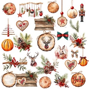 Cozy Plaid Christmas Digital Download Clipart PNG Bundle, Winter ...