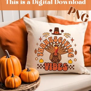 Retro Thanksgiving Turkey PNG Clipart, Autumn Vibes Sublimation, Retro ...