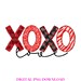 Heart Sequin Xoxo PNG, Faux Embroidery XOXO PNG, Faux Sequin Valentine ...