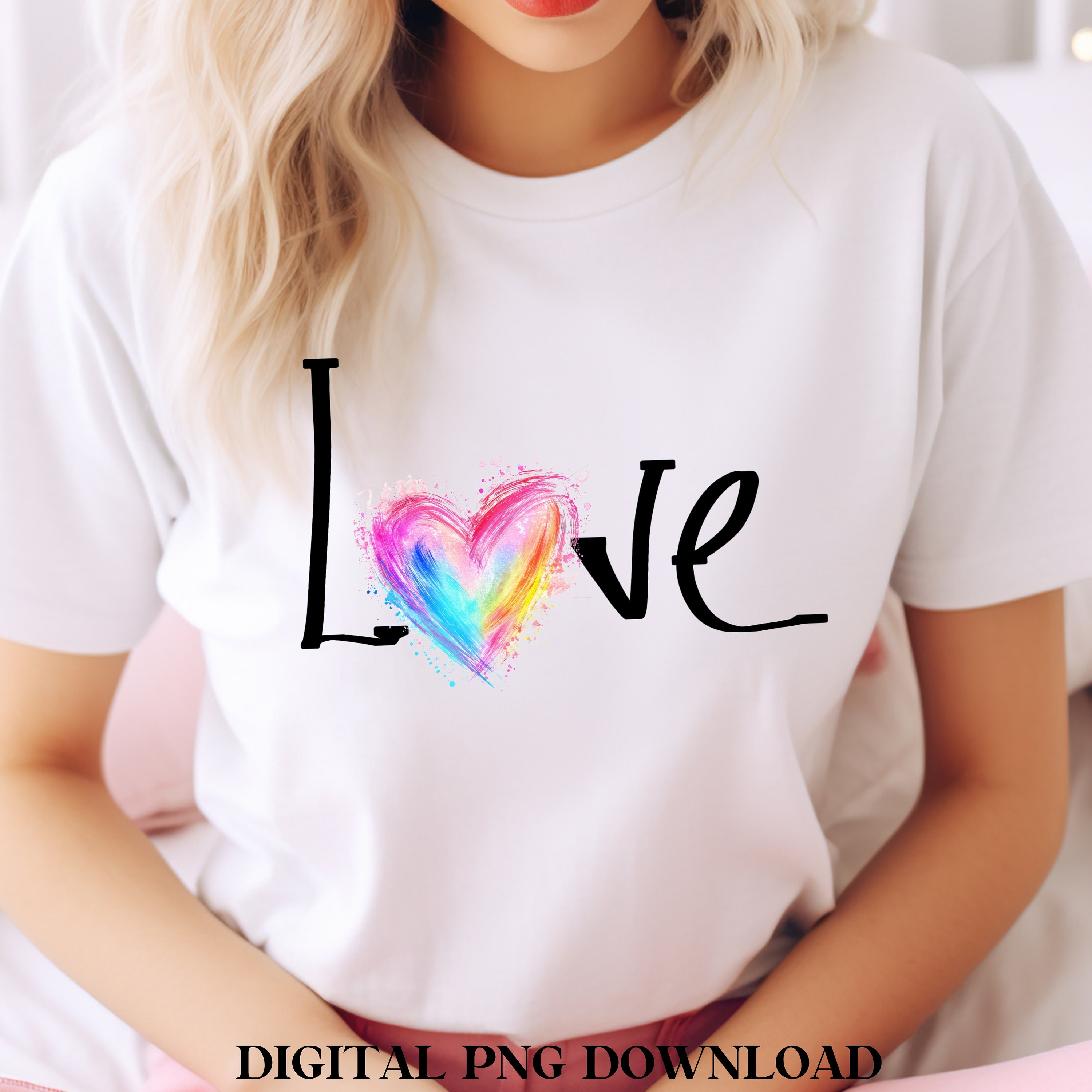 Rainbow Heart Valentine's Day Shirt PNG Wedding PNG Valentine Teacher ...