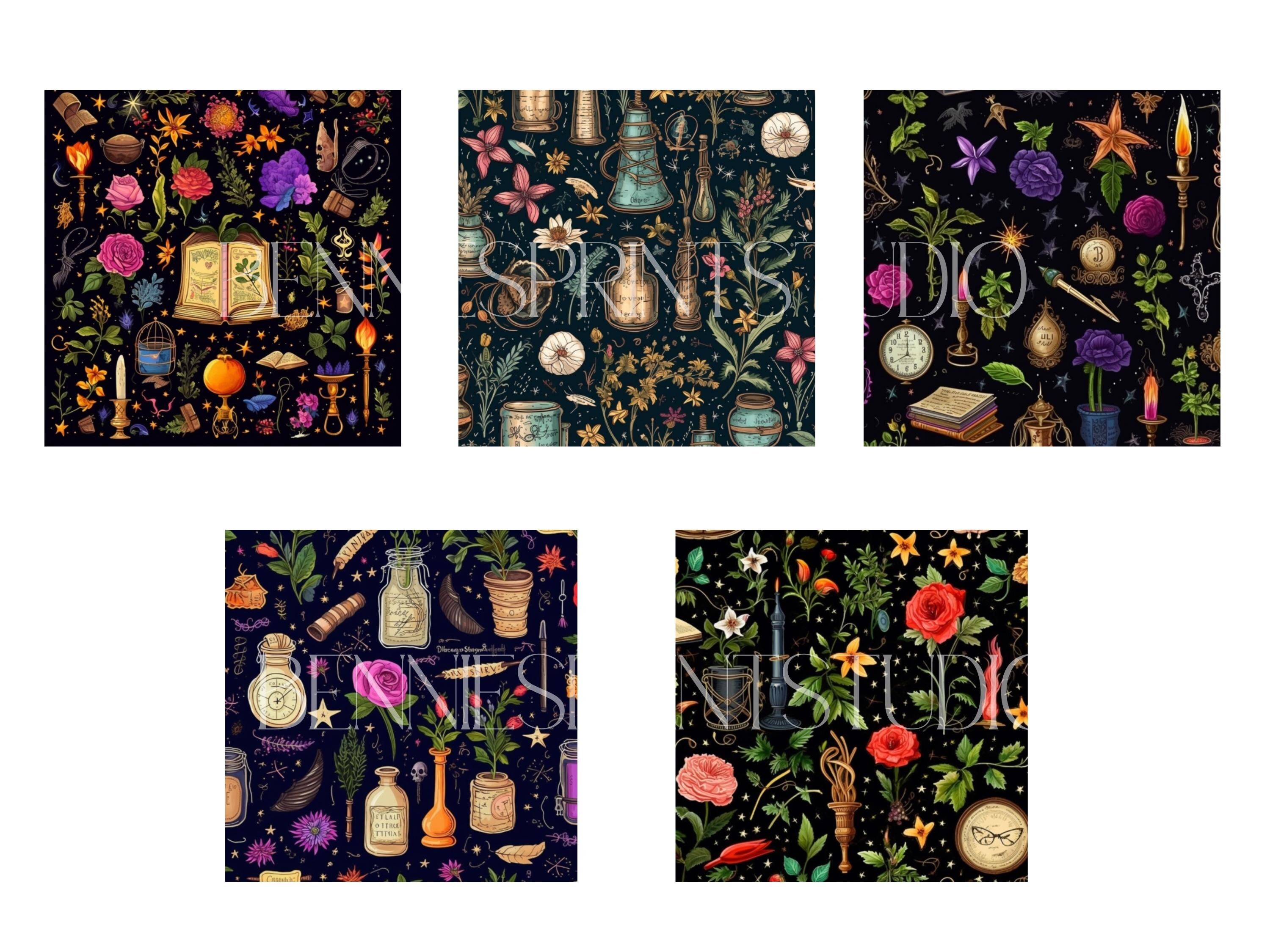 10 Witchy Spells Set 1 Digital Papers/wiccan Digital Download/mage ...