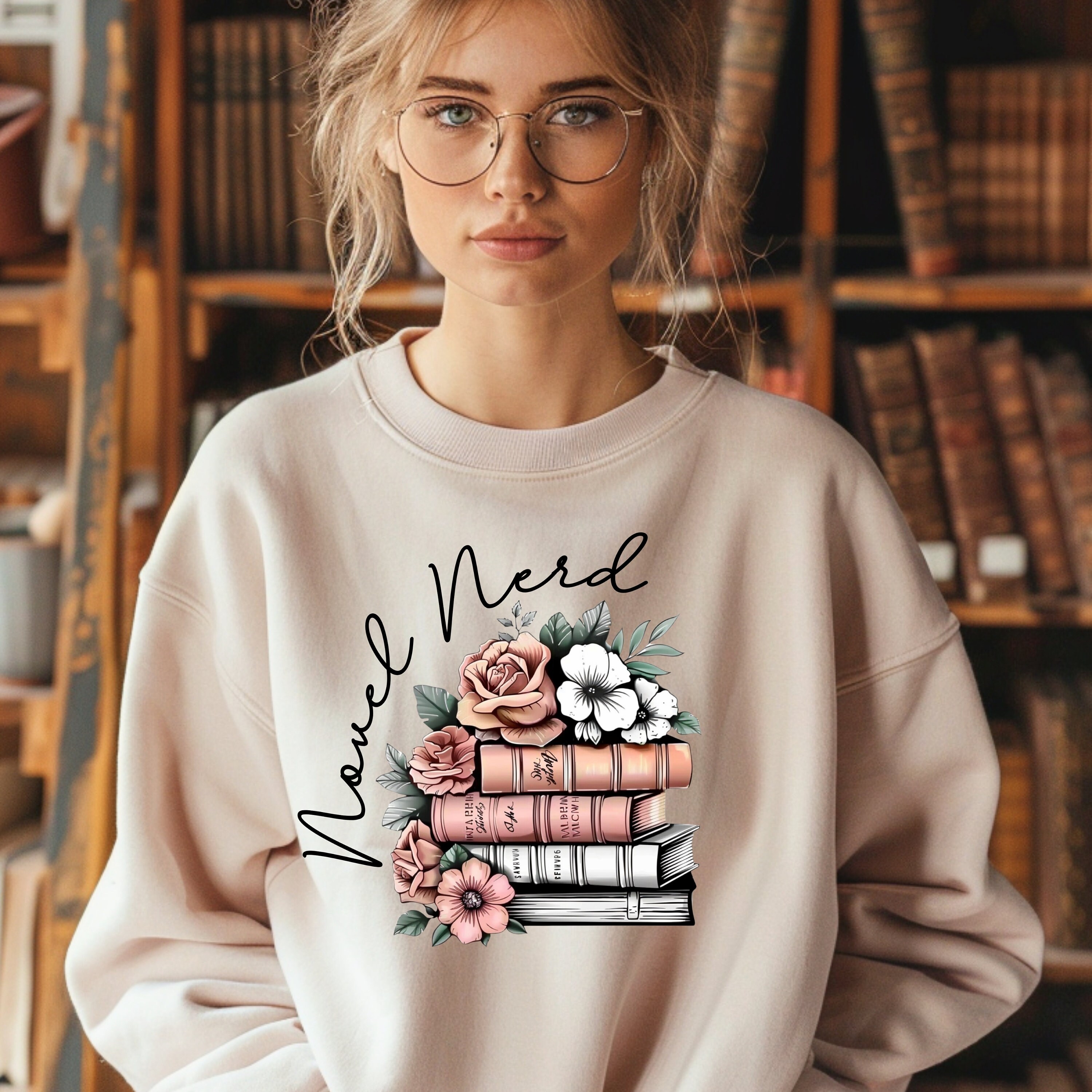 Novel Nerd Book Png Instant Download, Book Reading Png, Booktrovert ...