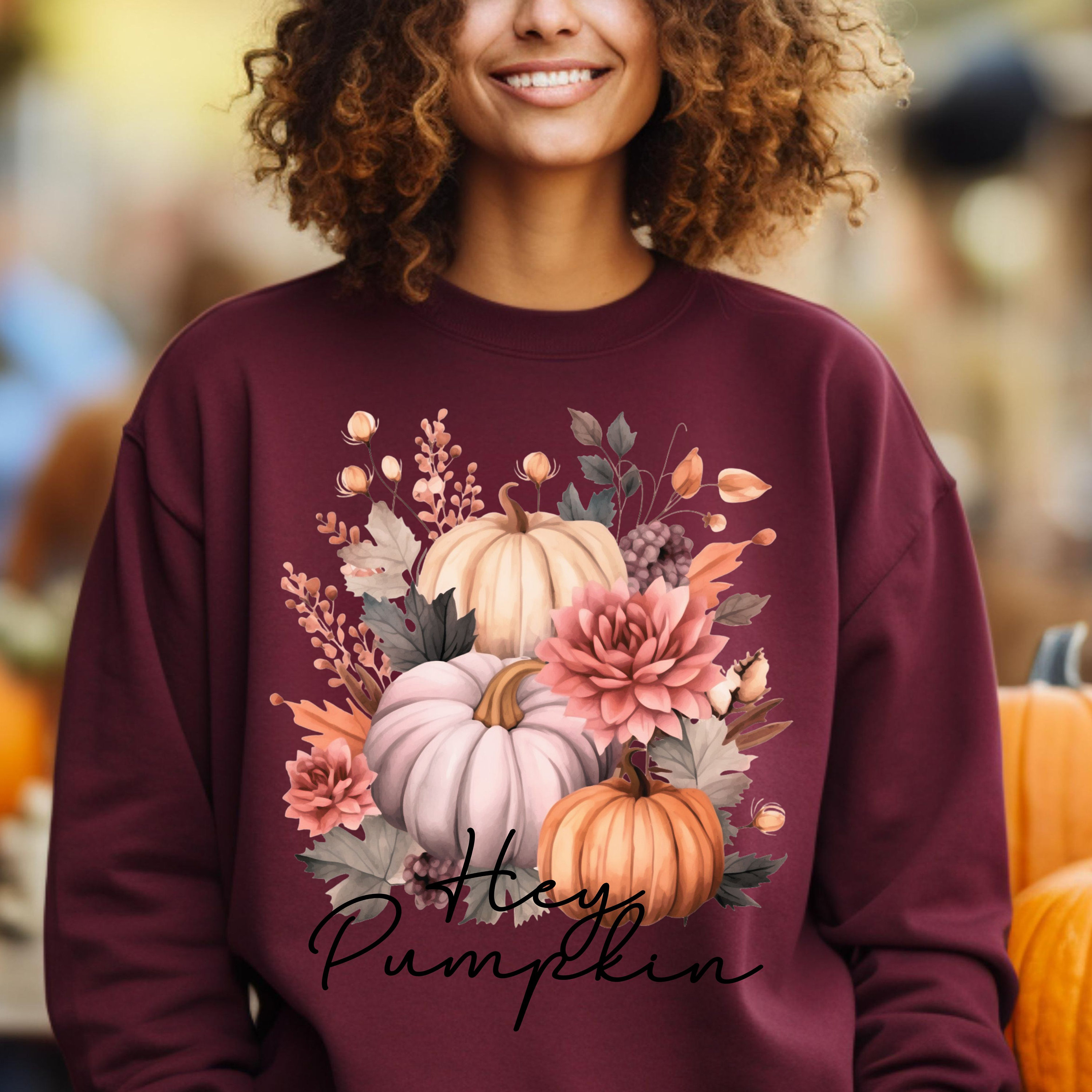 Hey Pumpkin Boho Fall Halloween PNG Clipart, Autumn Vibes Sublimation ...