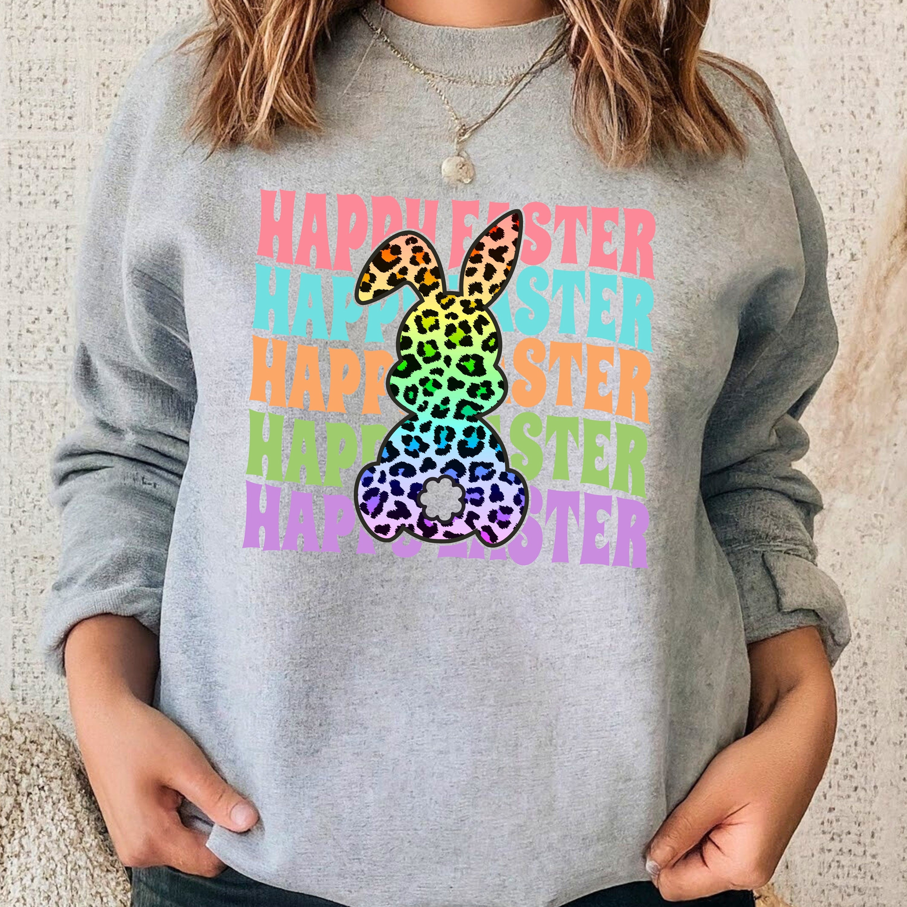 Happy Easter PNG, Easter Bunny PNG Leopard Bunny Png, Bunny Sublimation ...