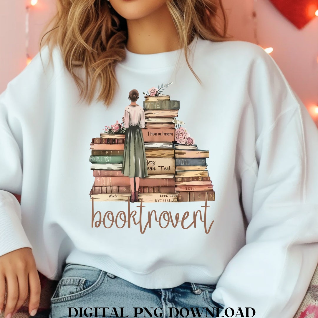 Librarian Booktrovert Lover Clipart, Book Nerd, Books Quotes Png ...