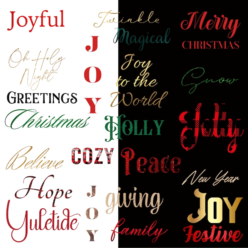 Cozy Plaid Christmas Digital Download Clipart PNG Bundle, Winter ...