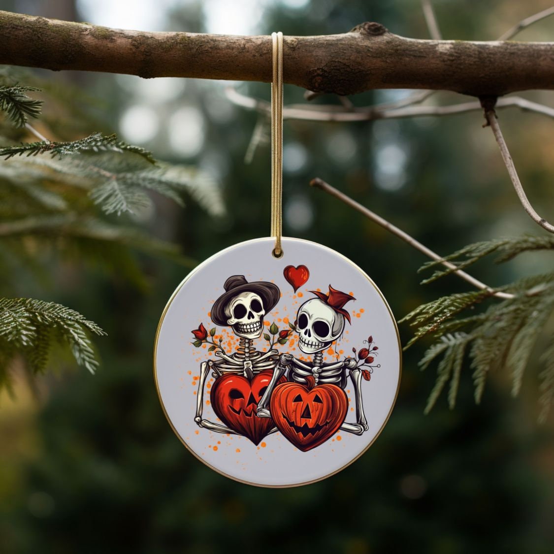 Jack O Lantern Skeleton Couple Halloween PNG Clip Art/his His - Etsy