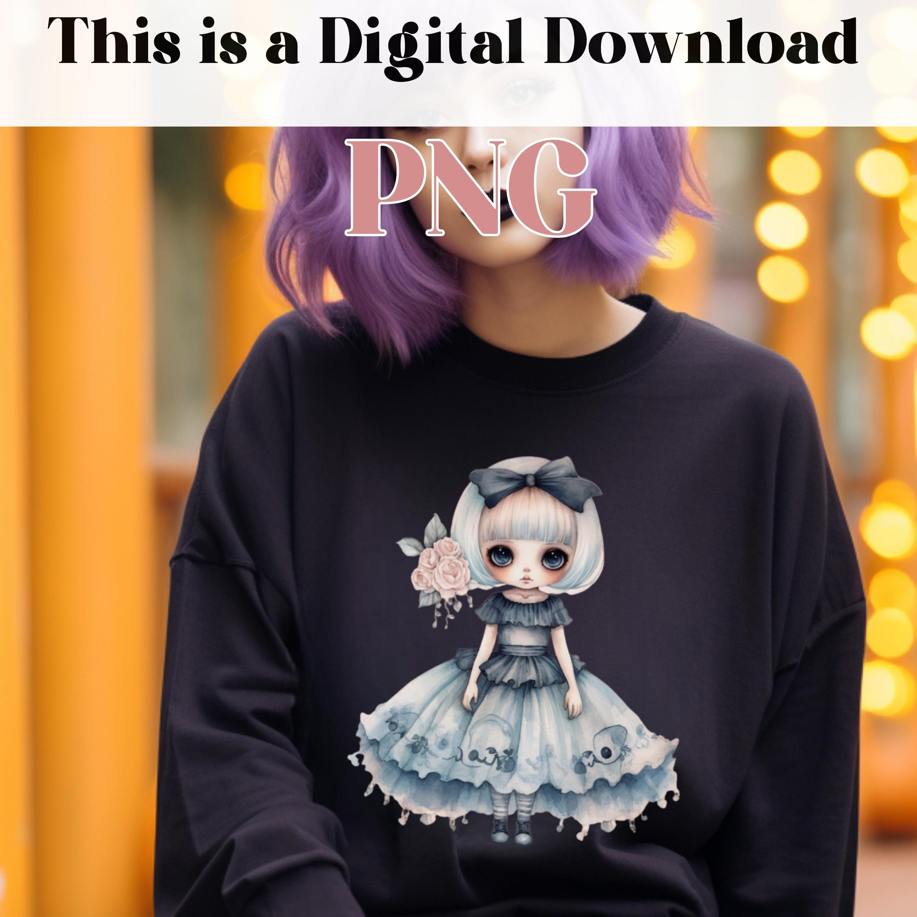 13 Aquarell Pastell Goth Chibi Kinder PNG Clipart Set, Halloween PNG ...