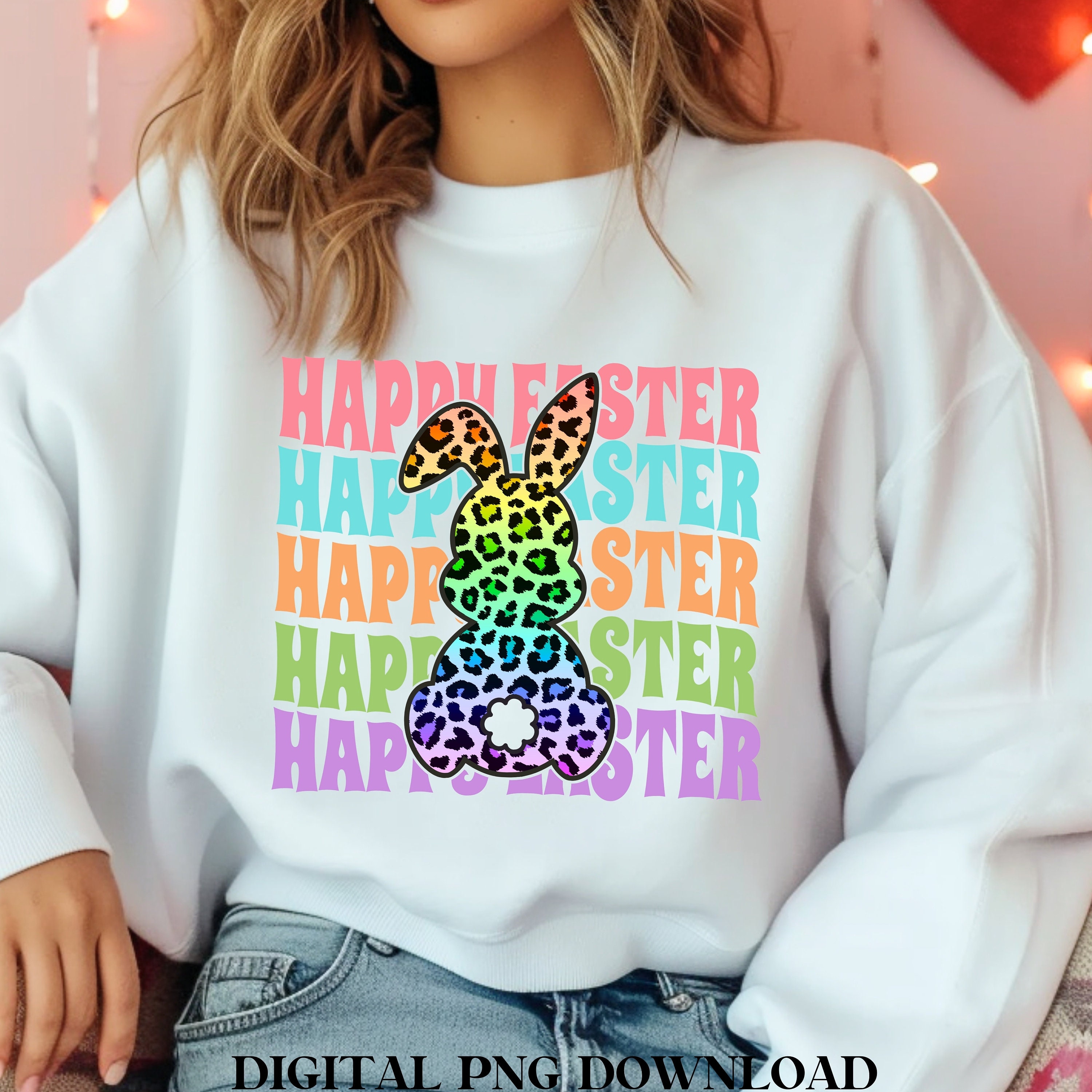 Happy Easter PNG, Easter Bunny PNG Leopard Bunny Png, Bunny Sublimation ...