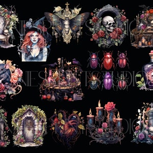 58 Red Blood Witch Clip Art PNG Bundle/witch Sublimation/witch ...