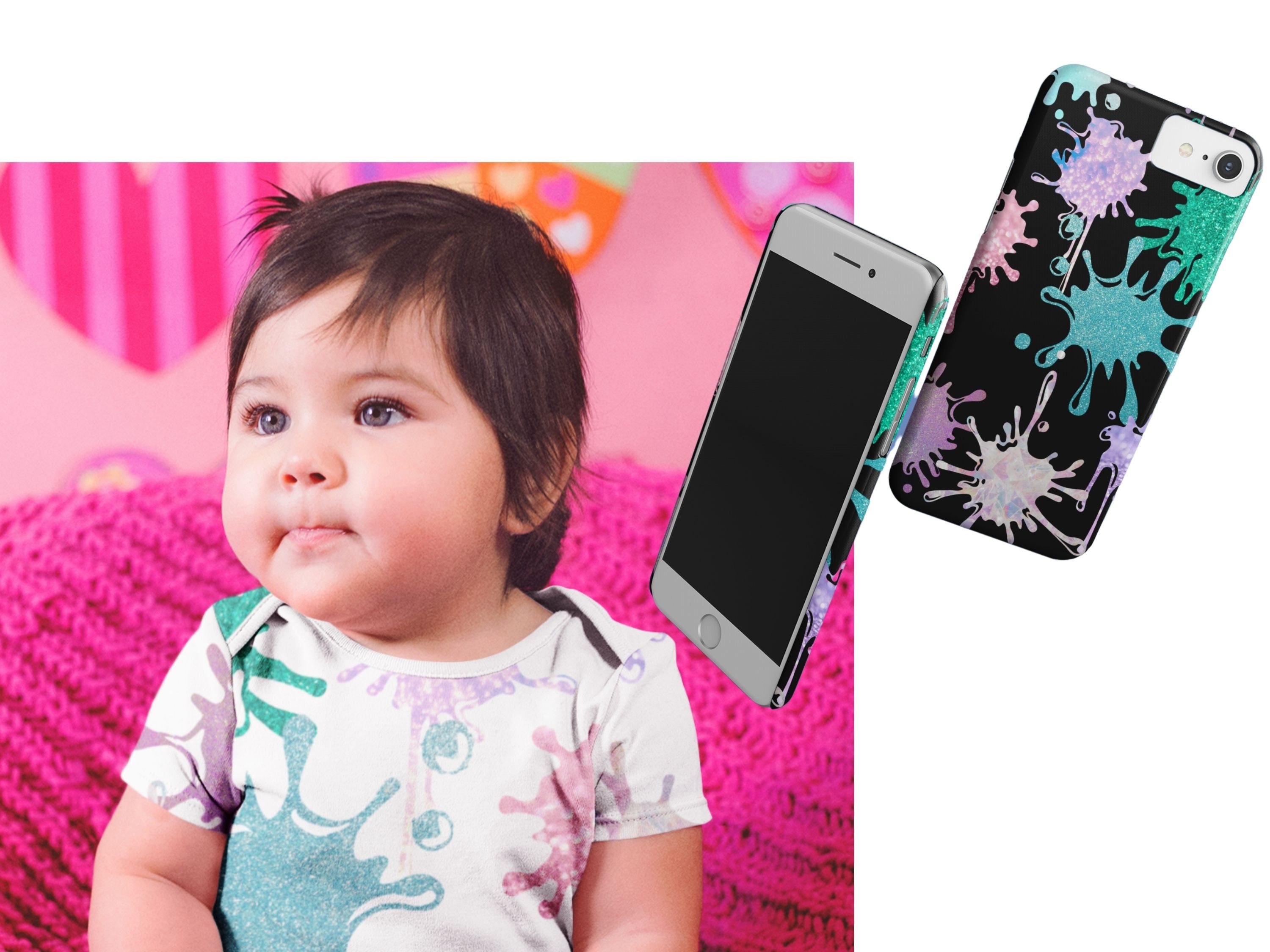 10 Mermaid Glitter Paint Splatter Clip Art/glitter Clipart/digital ...