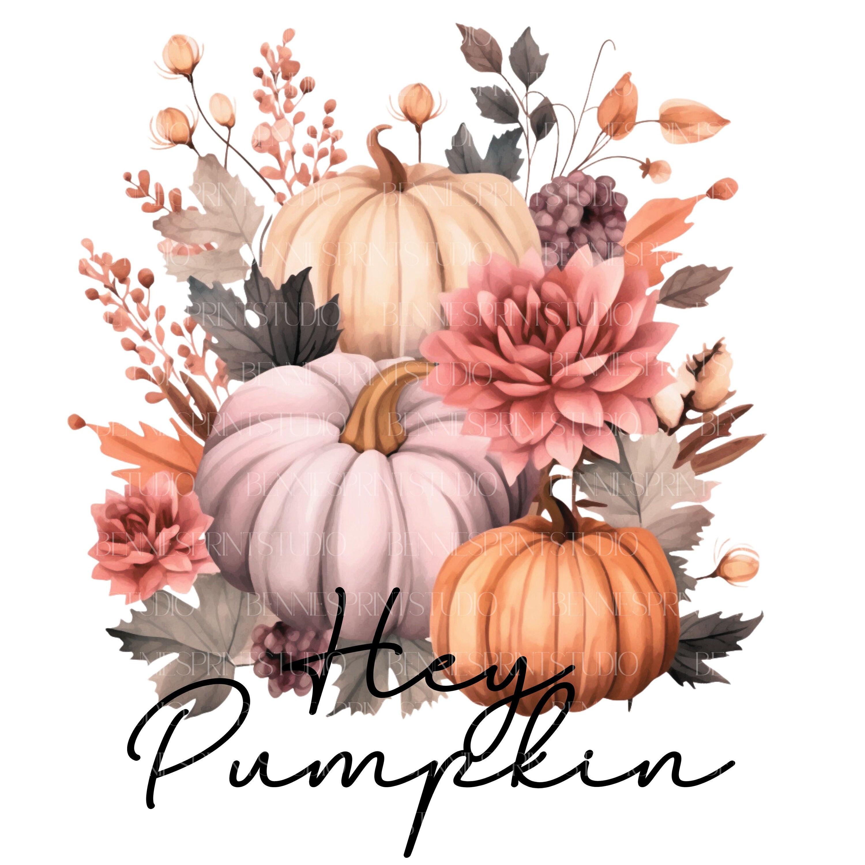 Hey Pumpkin Boho Fall Halloween PNG Clipart, Autumn Vibes Sublimation ...