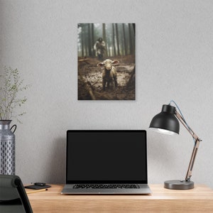 Jesus and Lamb No Words, Faith Canvas Prints, Jesus Canvas Art ...