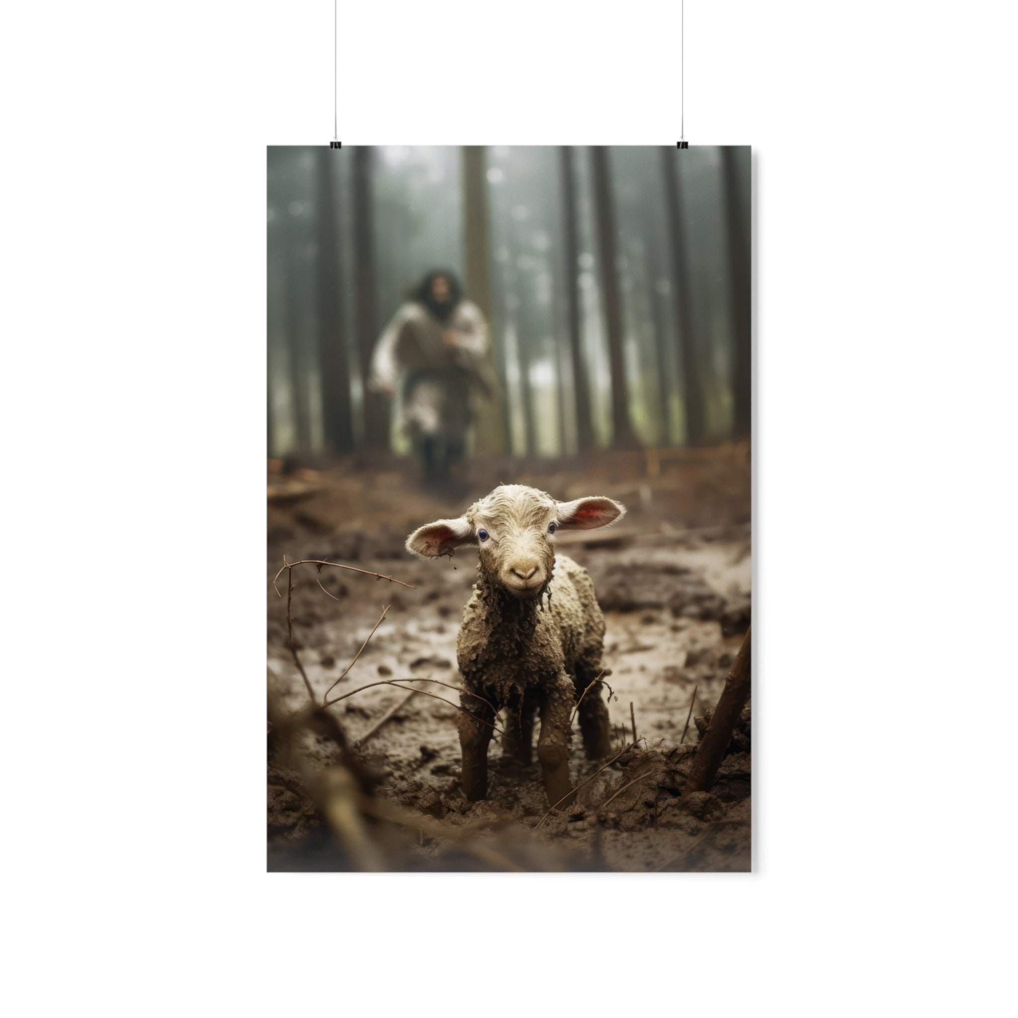 Jesus and Lamb Poster No Words, Faith Posters, God Posters, Jesus ...