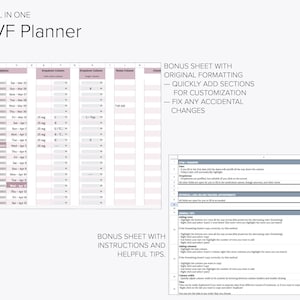 Digital IVF Tracker for Google Sheets - Keep Your Fertility Journey on ...