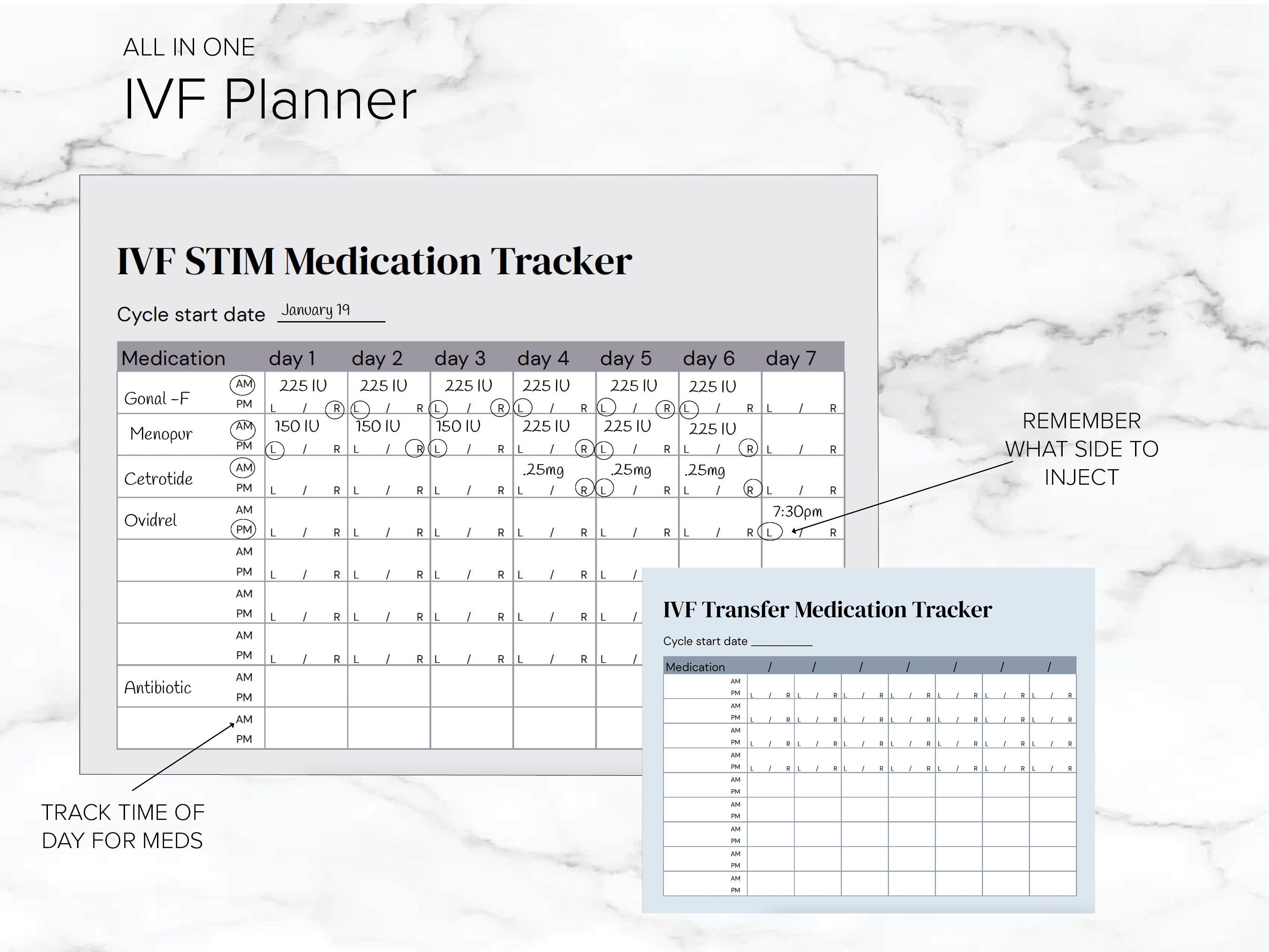 IVF Planner Printables Bundle: Keep Your IVF Journey on Track With This ...