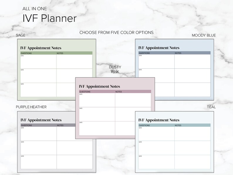 IVF Planner Printables Bundle: Keep Your IVF Journey on Track With This ...