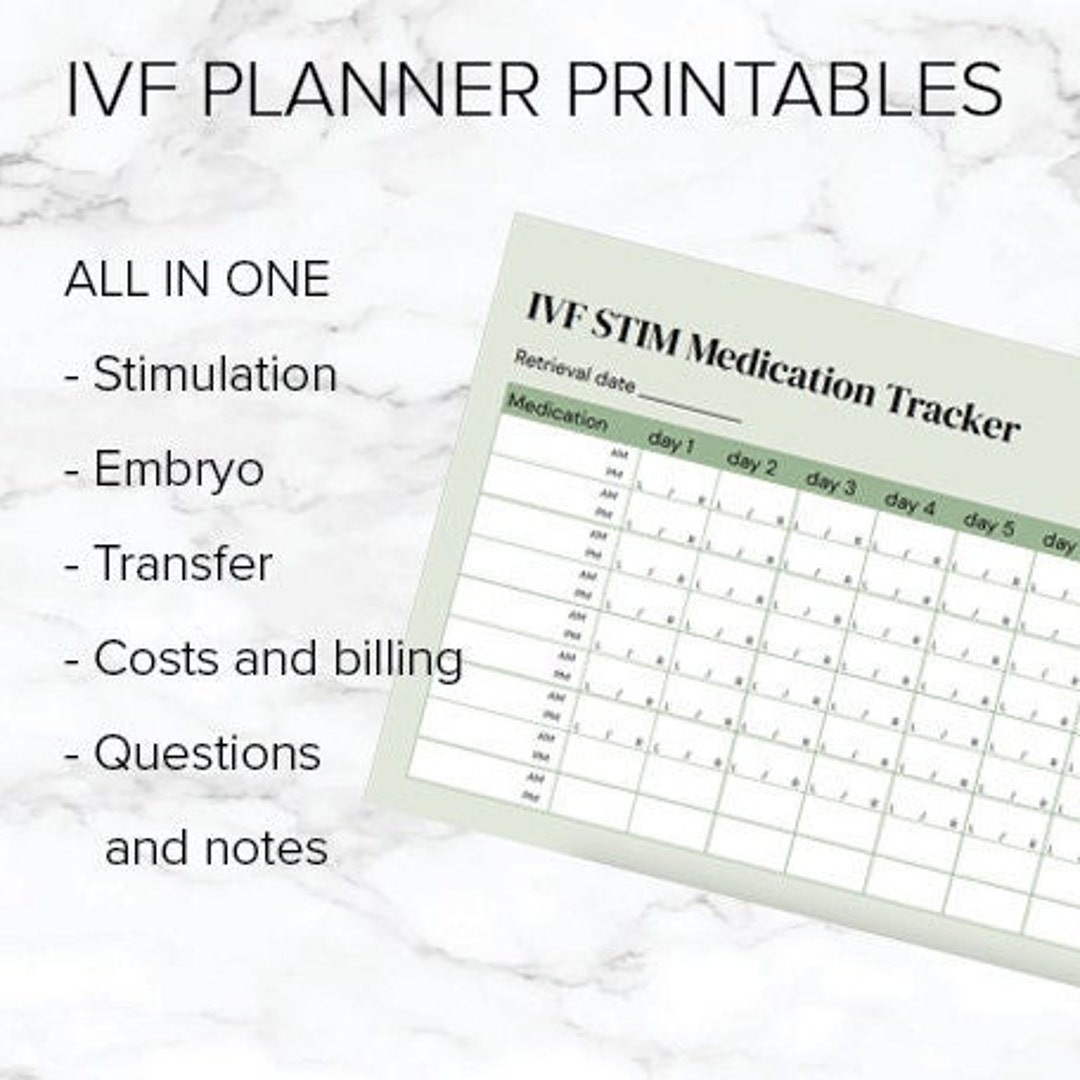 IVF Planner Printables Bundle: Keep Your IVF Journey on Track With This ...