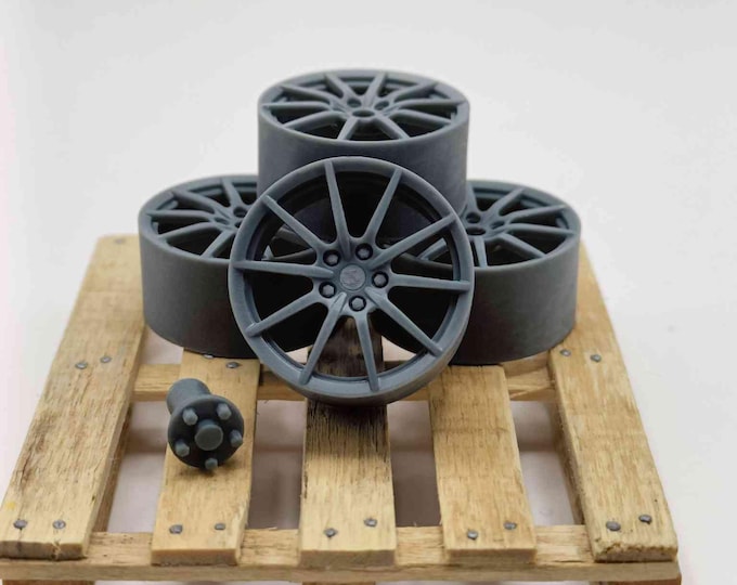 1:24 Scale “delray” Style Resin 3d Printed Model Car Wheel Set - Etsy
