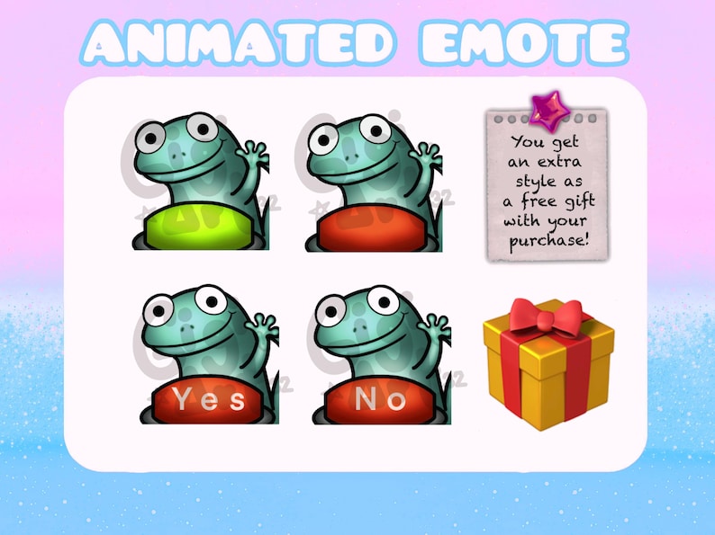 Animated Emote Lizard Button Meme Emote Pack | Gecko Salamander Funny ...