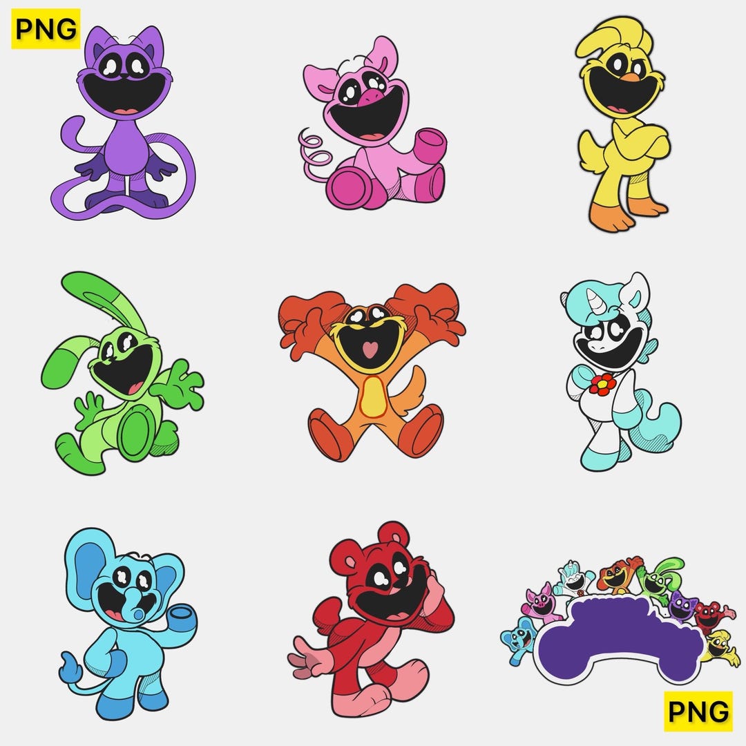 Smiling Critters / Poppy Playtime Png / Smiling Critters Png Clipart ...