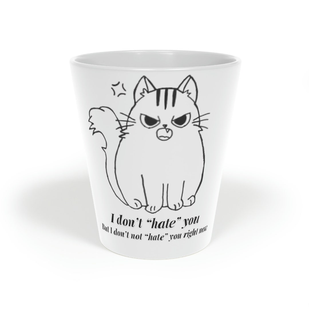 Grumpy Kitty Latte Mug, 12oz - Etsy