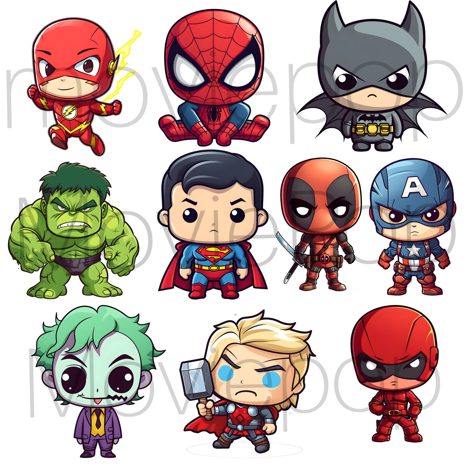 Superhero Clipart Cute Marvel Clipart Mignion Heros PNG Cute Hero - Etsy