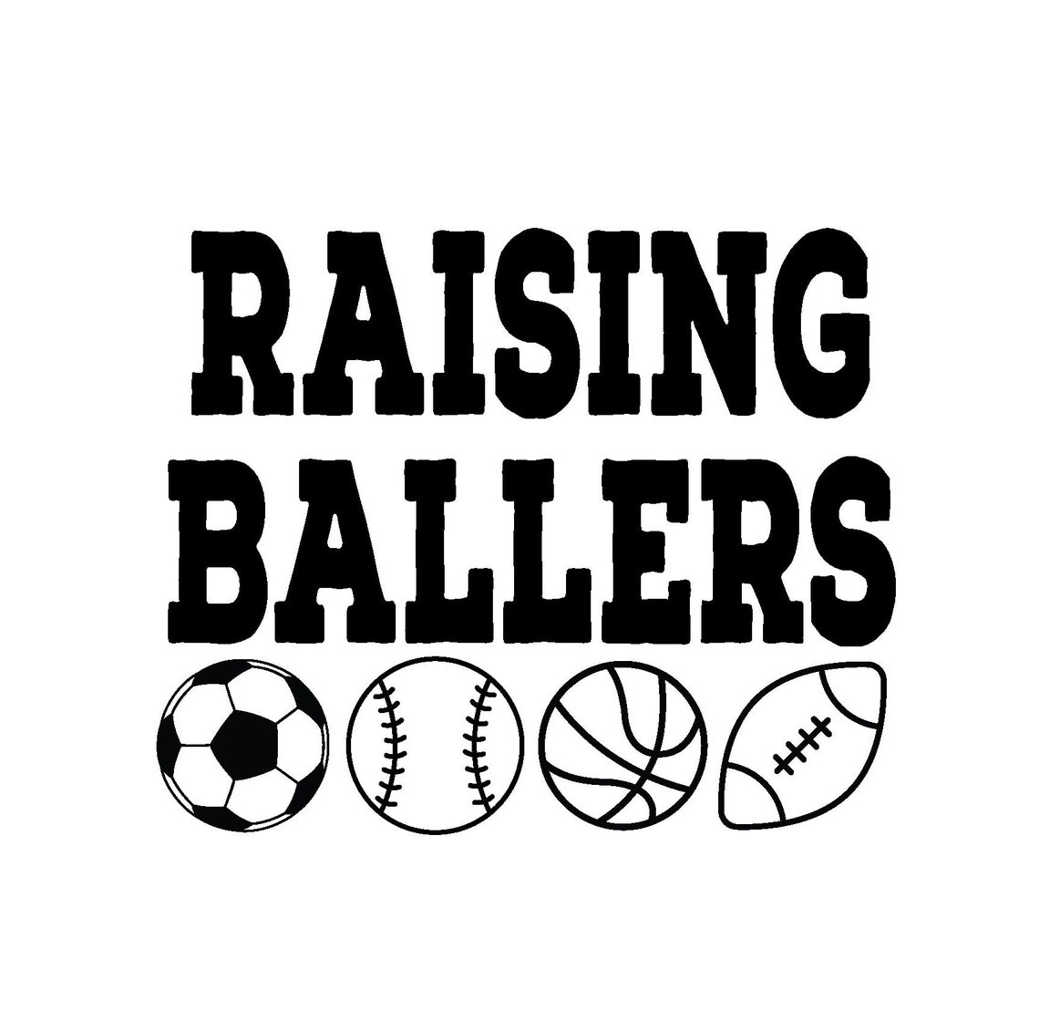 Raising Ballers Sports Mom SVG PNG Bundle, Sports Gift, Printable ...
