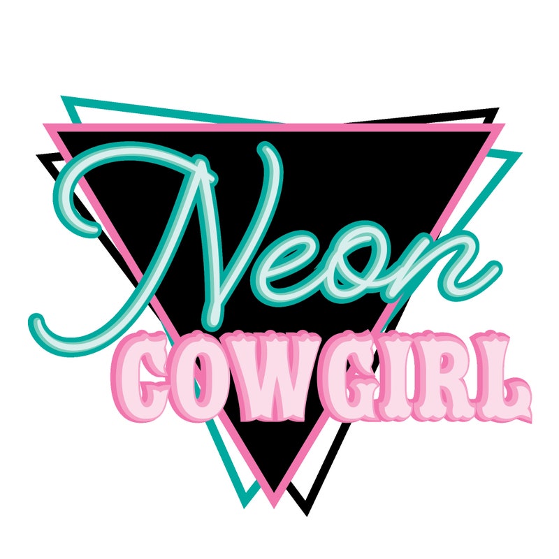 Neon Western Svg - Etsy