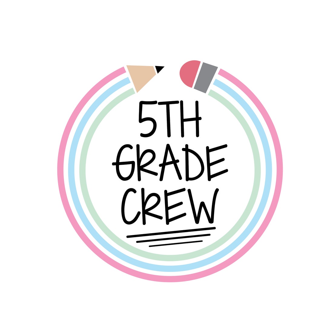 5th Grade Crew Teacher SVG PNG Bundle, Fall Teacher Gift, Elementary ...