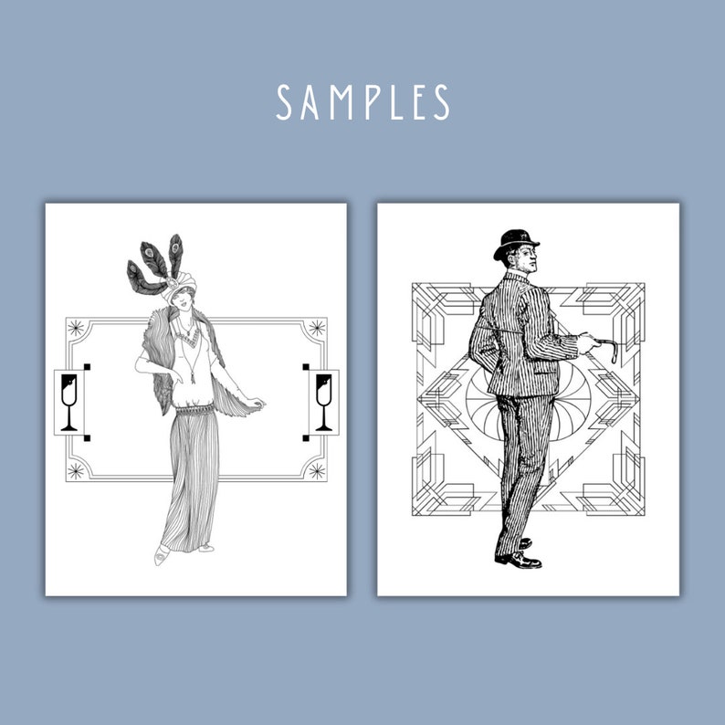 Great Gatsby Coloring Pages - Etsy