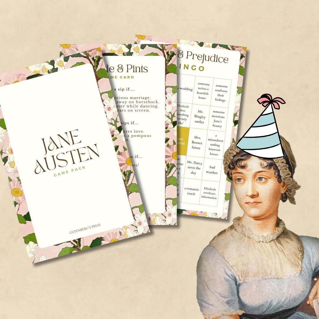 Jane Austen Game Pack - Etsy