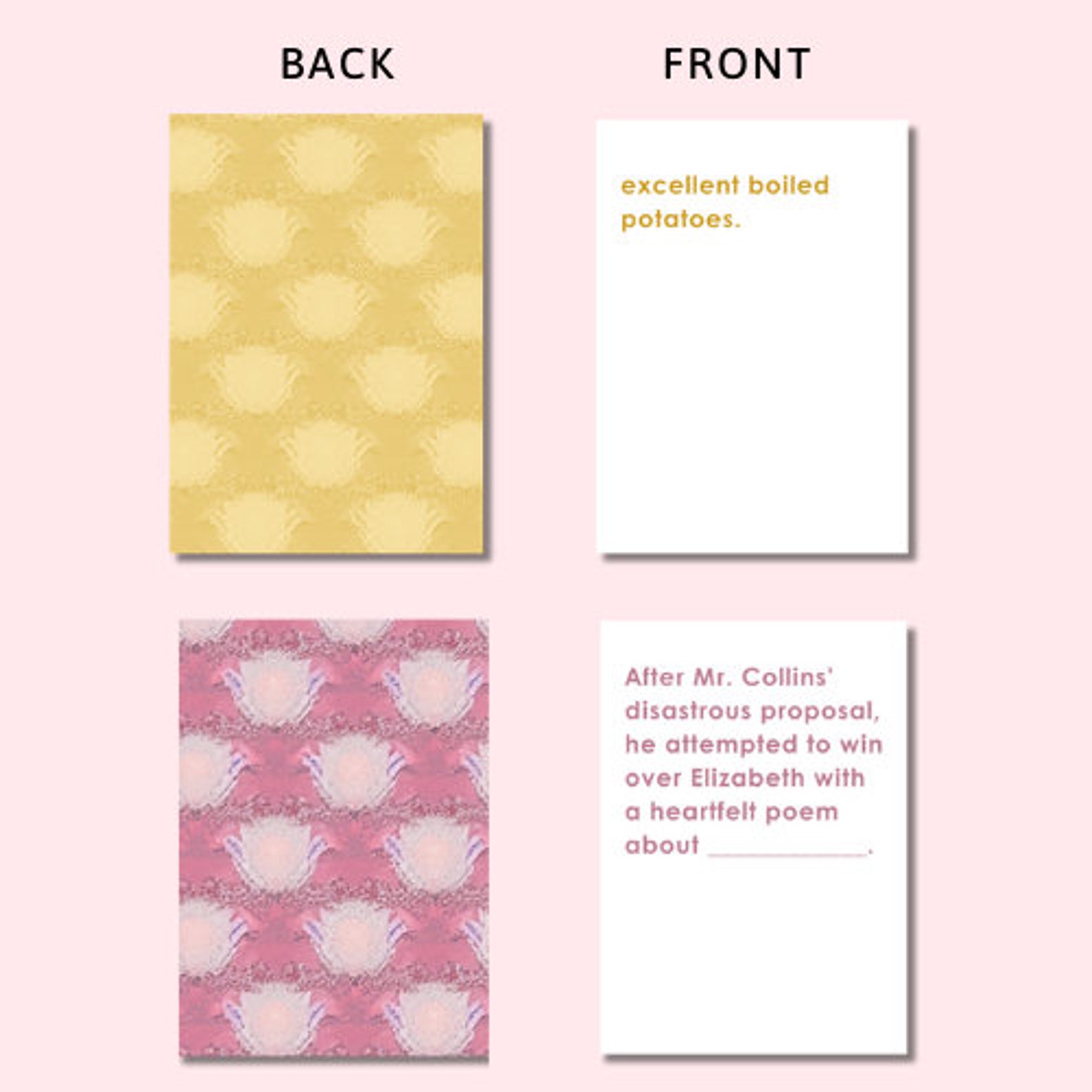 Cards of Civility: A Jane Austen Themed Card Game - Etsy