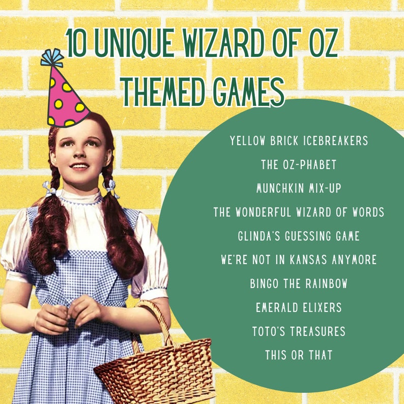The Wizard of Oz Game Pack - Etsy