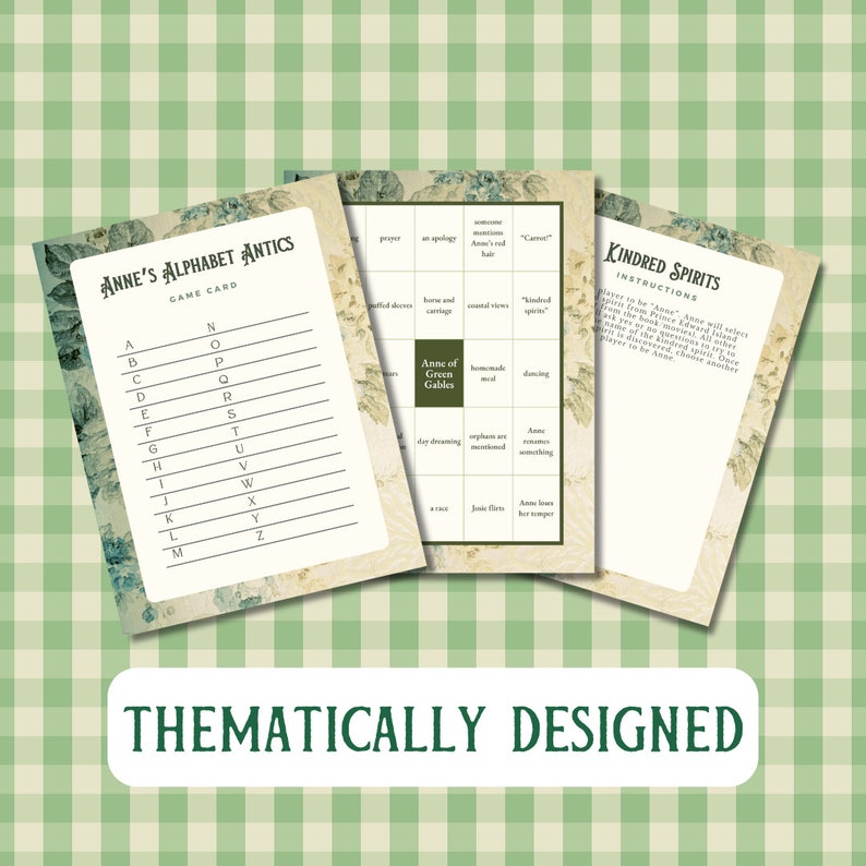 Anne of Green Gables Game Pack - Etsy