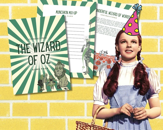 The Wizard of Oz Game Pack - Etsy