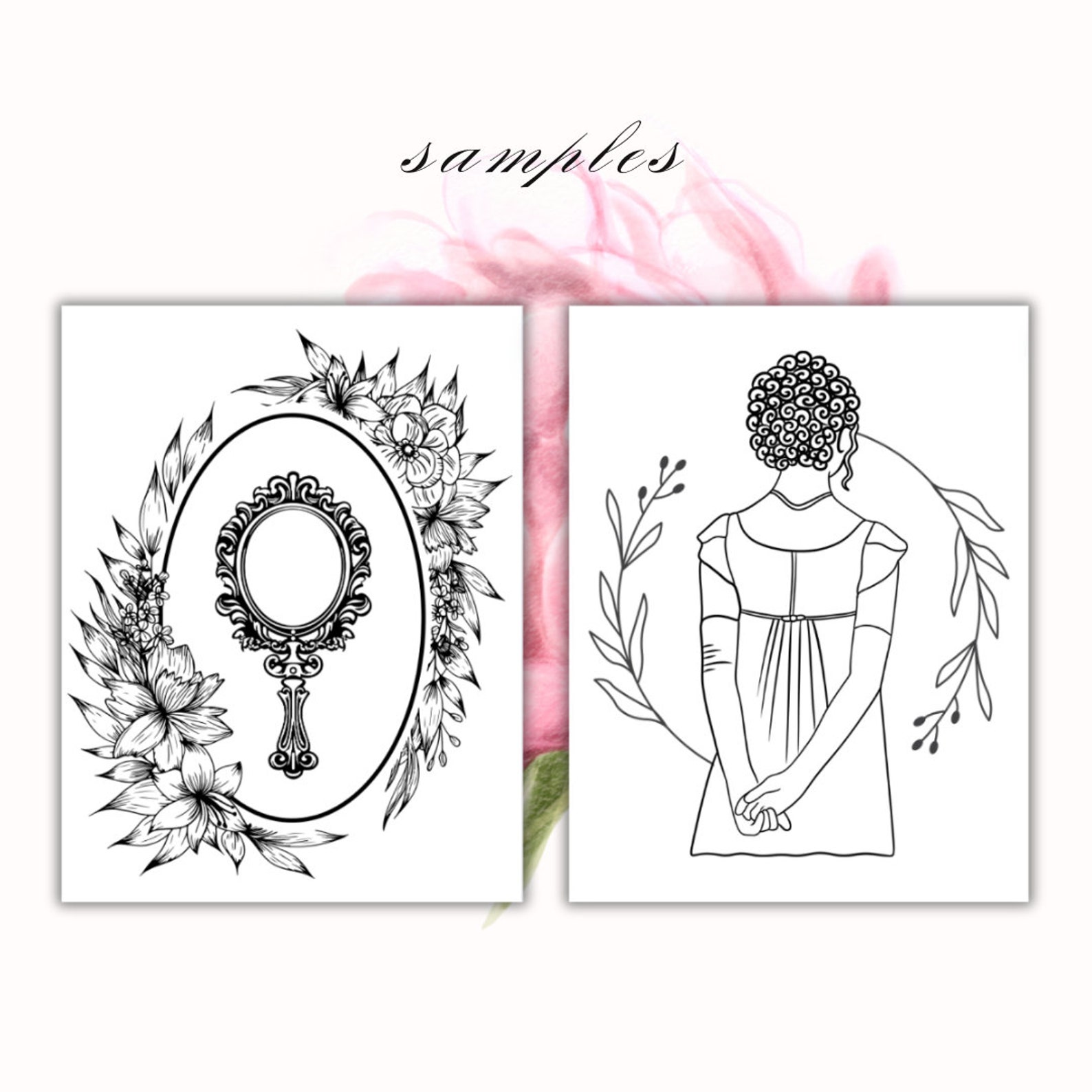 Jane Austen & Regency Coloring Book Pages - Etsy