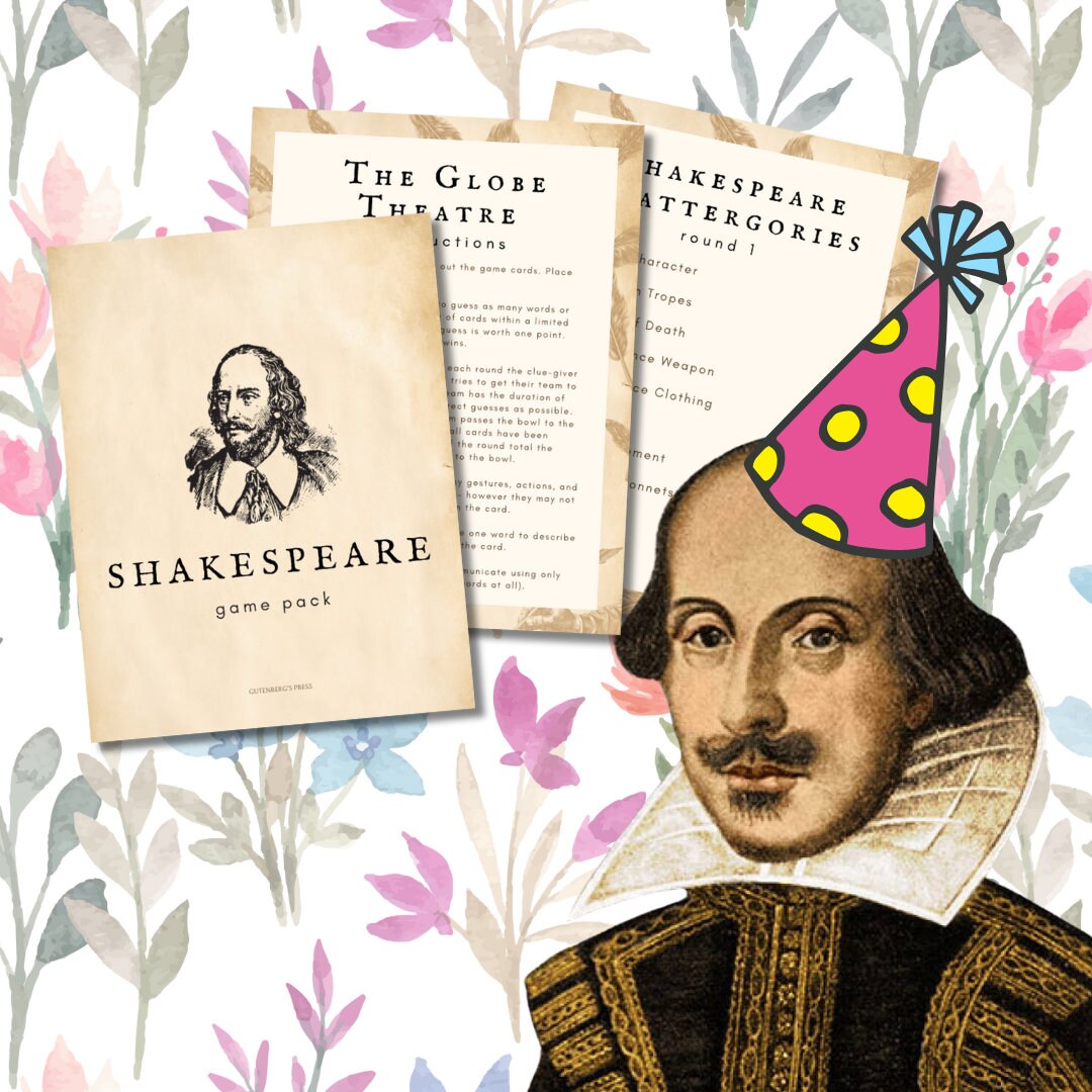 Shakespeare Game Pack - Etsy