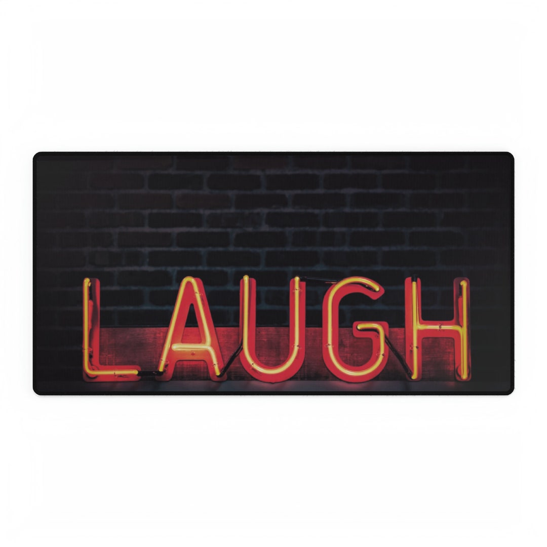Desk Mats Laugh Neon Sign - Etsy