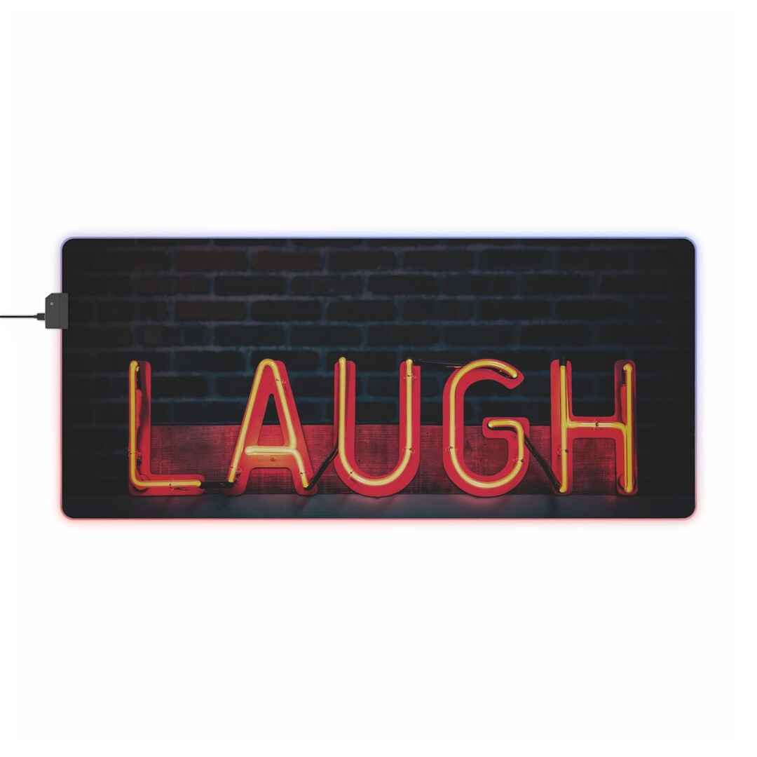 LED Gaming Mouse Pad Laugh Neon Sign - Etsy