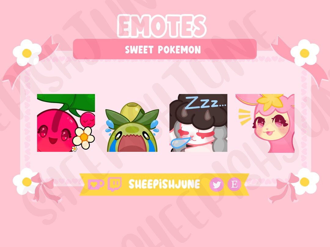 Cute Pokémon Emote Bundles Streaming Twitch Discord - Etsy