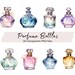 Perfume Bottles Watercolor Clipart Bundle, Transparent PNG, Digital ...