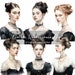 Gothic Renaissance Girl Watercolor Clipart Bundle, Transparent Png ...