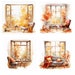 Cozy Fall Window Clipart Bundle, Autumn Home Wall Art, High Res Jpegs ...