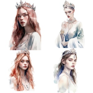 Princess Watercolor Clipart, Transparent PNG, Pretty Girls Clipart ...